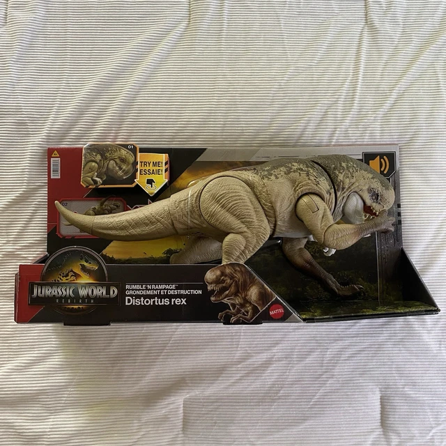 JURASSIC WORLD REBIRTH Distortus Rex Rumble N Rampage Dinosaur Action ...