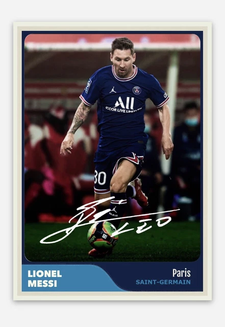 LIONEL MESSI PSG Paris Saint-Germain Soccer 2021 Autograph RP Custom ...