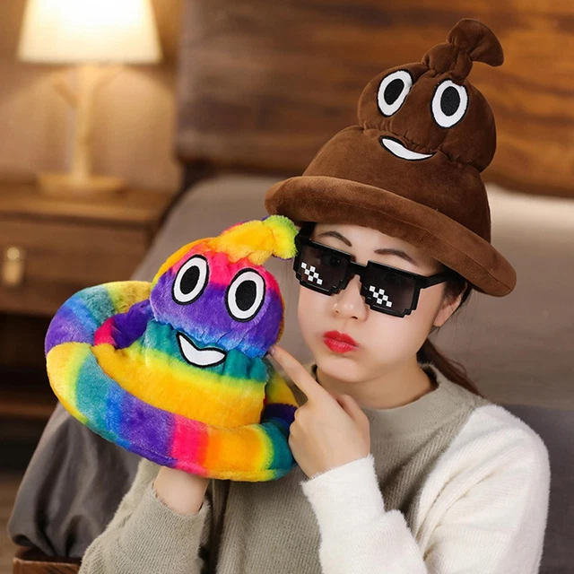 PLUSH POOP COSTUME Hat Dressing up Headgear for Boys Girls Masquerade ...