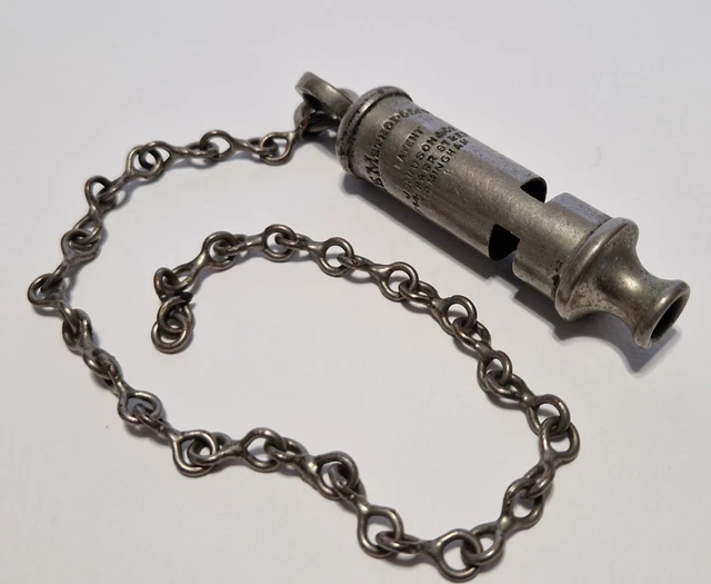 VINTAGE ANTIQUE THE Metropolitan police whistle J. Hudson & Co ...
