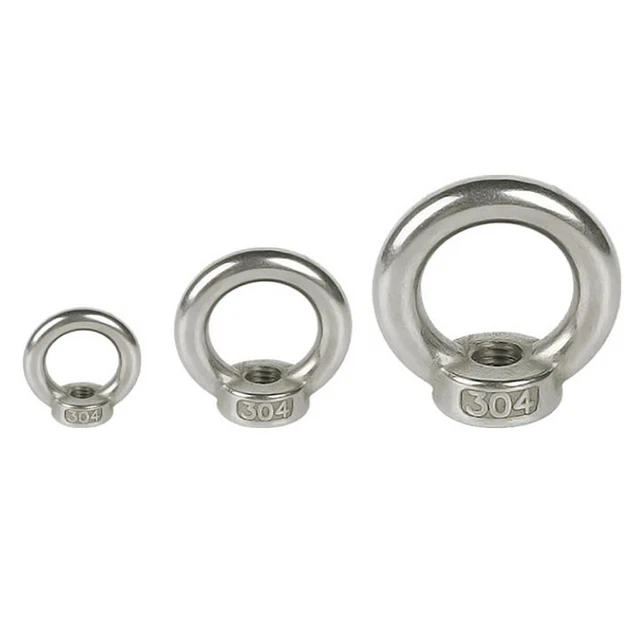 M3,4,5,6,8,10,12~24 METRIC LIFTING Eye Nuts Ring Eyelet Nut - A2 304 ...