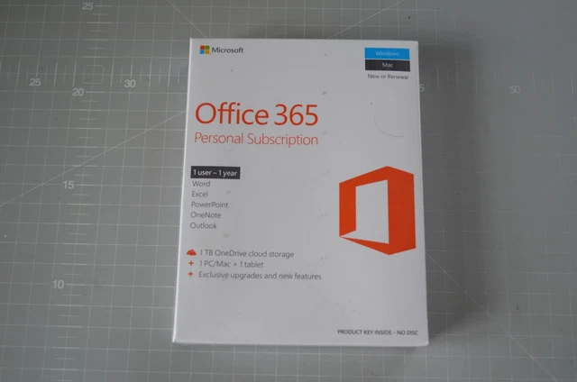 MICROSOFT OFFICE 365 Word, Excel, Powerpoint, OneNote, Outlook 1 TB £29 ...