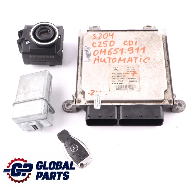 MERCEDES W204 C250CDI 204HP OM651.911 Engine ECU Kit Key A6519005301 ...