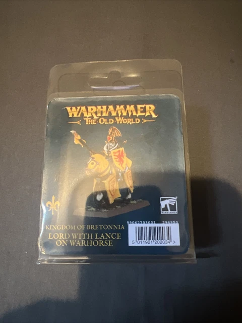 GAMES WORKSHOP WARHAMMER Bretonnian Mounted Lord with Lance General on ...