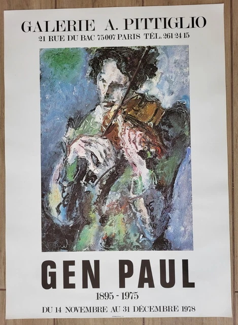 ANCIENNE AFFICHE D'ART Lithographie old poster GEN PAUL Paris 1978 EUR ...
