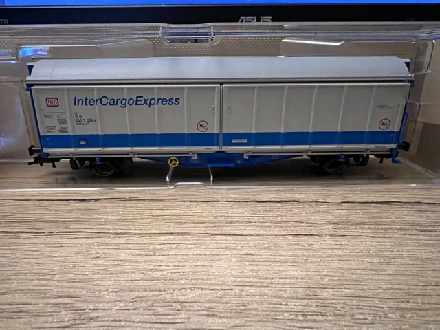 FLEISCHMANN 5370 K Sliding Wall Wagon Inter Cargo Express DB Boxed Mint ...