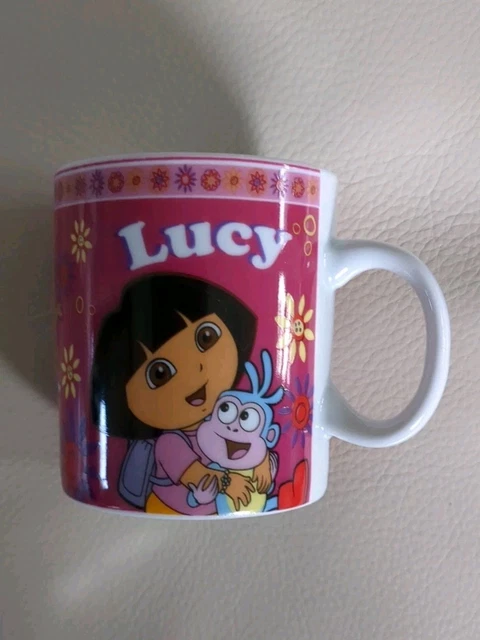 DORA THE EXPLORER " Lucy" Personalised Small Mug c2010 80mm Height VGC ...