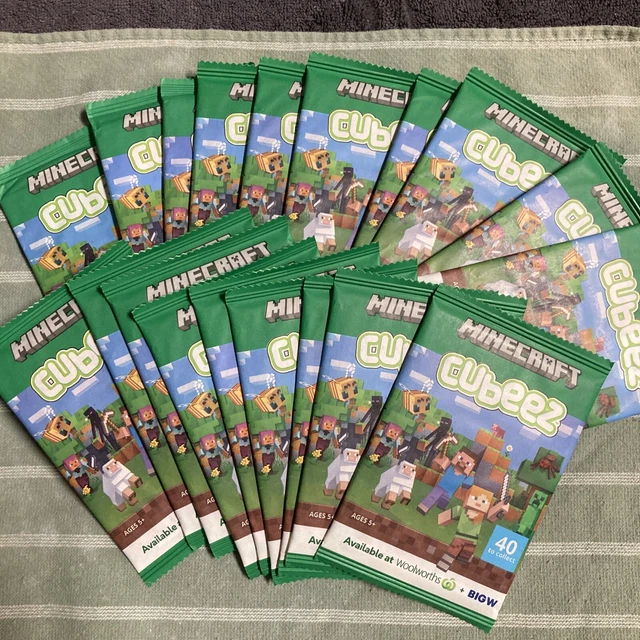 WOOLWORTHS MINECRAFT CUBEEZ 2025 x19 UNOPENED PACKS. RANDOM. $12.00 ...