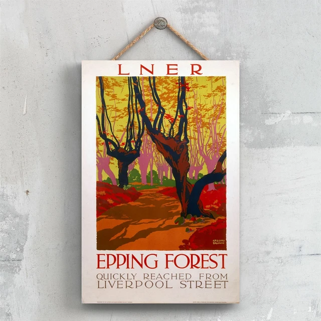 EPPING FOREST LNER Original National Railway Poster On A Plaque Vintage ...