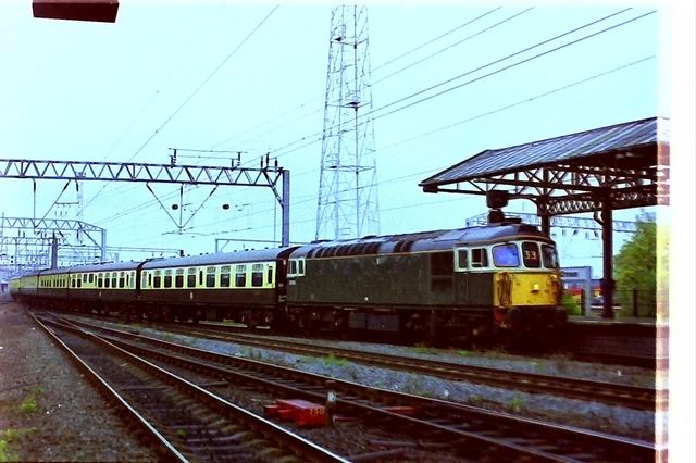 35MM RAILWAY COLOUR Negative Class 33 103 at Crewe £1.75 - PicClick UK