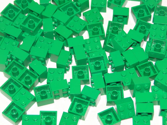 LEGO BASIC 100 x Green 2x2 Stone 2x2x1 Building Block £7.26 - PicClick UK