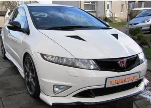 HONDA CIVIC MUGEN Style Front Lip / Splitter 06 - 11 FN / FN2 / FK ...