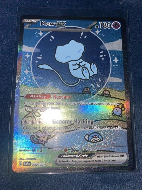 POKÉMON TCG BUBBLE Mew EX 232/091 Paldean Fates Special Illustration ...