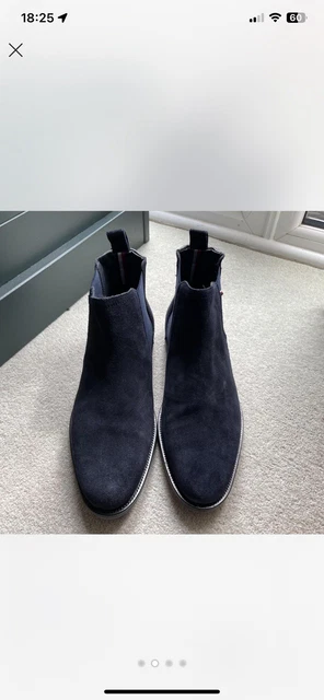 BRAND NEW MENS Tommy Hilfiger Boots Navy Suede Size UK 8 £42.28 ...