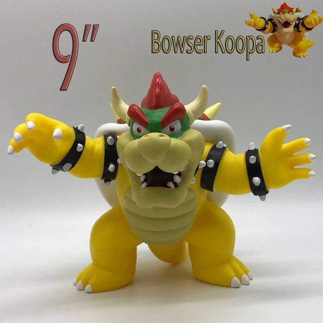 NEW SUPER MARIO Bros. Bowser Koopa Plastic PVC Figure Toy Doll 9" BIG ...