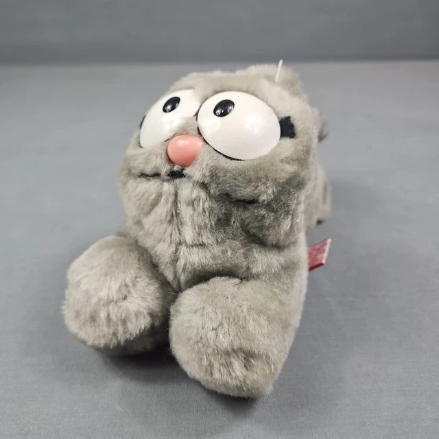 VINTAGE 1983 GARFIELD Nermal Laying Down Plush Stuffed Animal Grey Cat ...