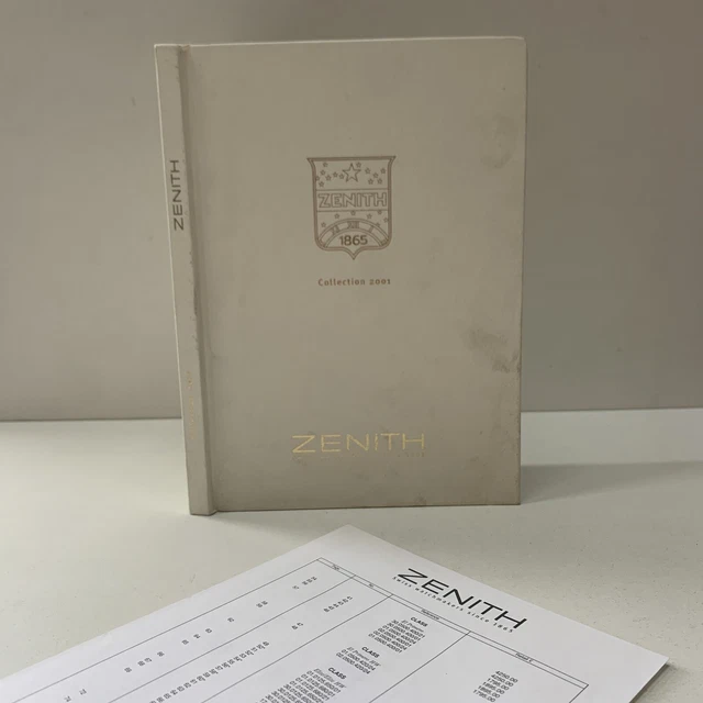 ZENITH CATALOGUE WATCH COLLECTION 2001 Guide Price Book Switzerland ...