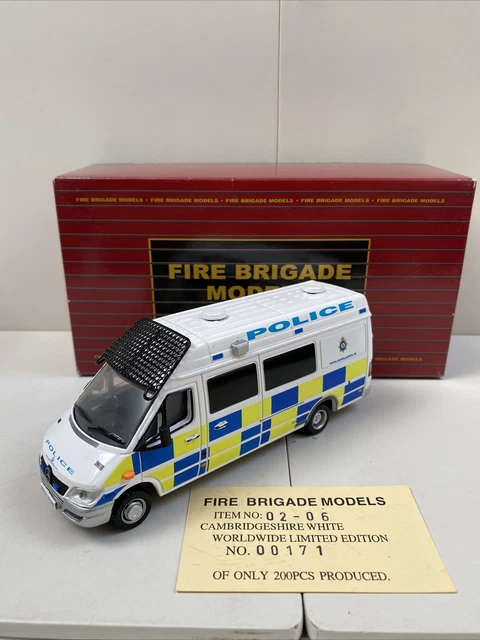 FIRE BRIGADE MODELS Mercedes Sprinter Cambridgeshire Police White Van ...