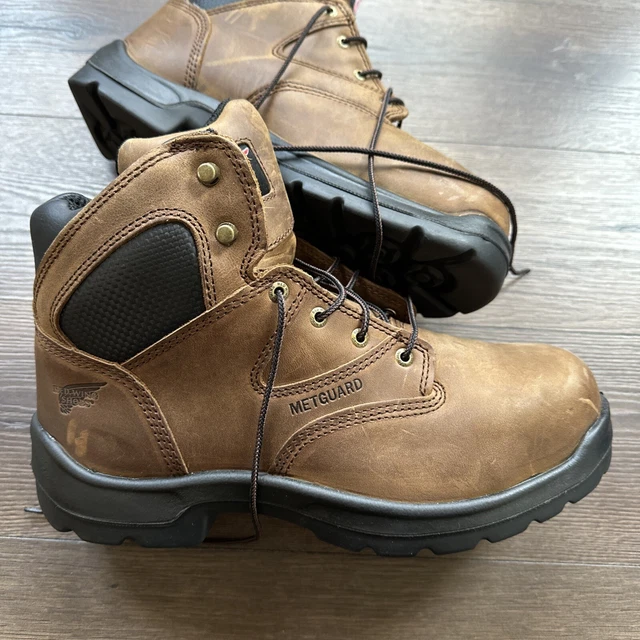 RED WING METGUARD Boots 6” Safety Toe Flexbond Mens 11 D Slip Resistant ...