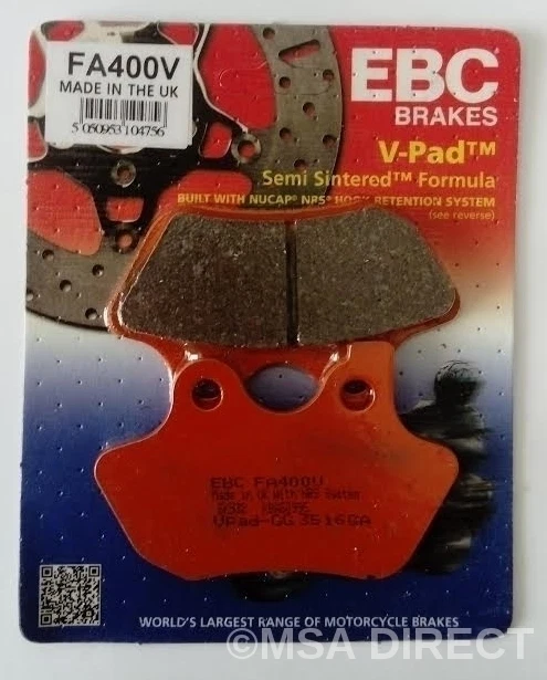 EBC V-PAD REAR Disc Brake Pads Fits HARLEY DAVIDSON XL1200c / s (2000 ...