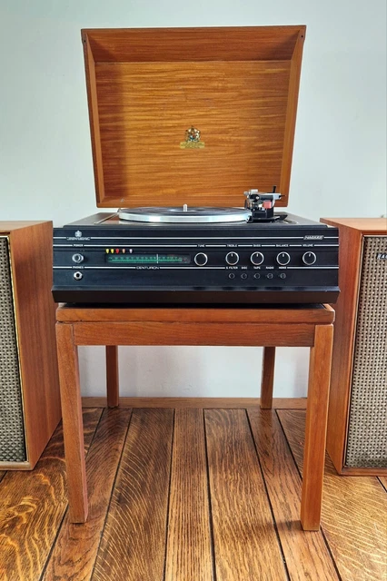 1974 BRITISH HACKER Centurion Record Player Radiogram Hifi Teak Hacker ...