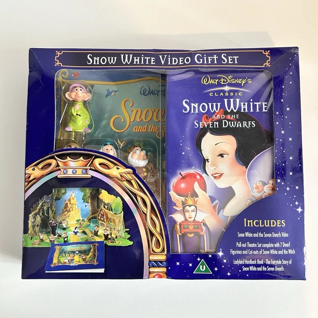 SNOW WHITE AND 7 Dwarfs Vhs Video Gift Set Theatre Figurines Ladybird ...