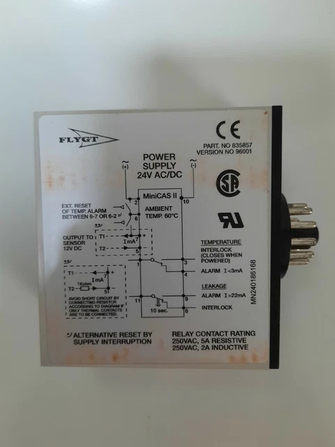 FLYGT RELAY MODULE Spec 5080 MiniCAS11 Part No. 835857 $65.00 - PicClick AU