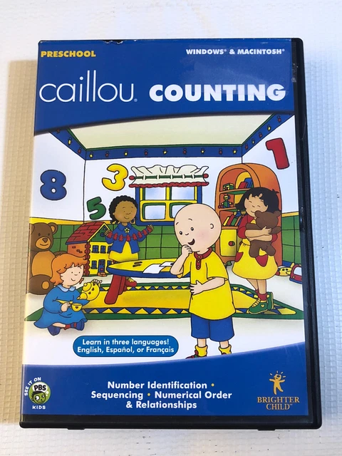 CAILLOU COUNTING PC MAC CD learn Teach preschool numbers Identification ...