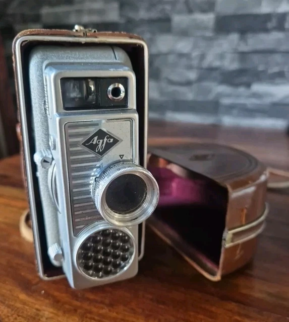 VINTAGE AGFA MOVEX 88L CINE CAMERA c.1960's In ORIGINAL CASE Made in ...
