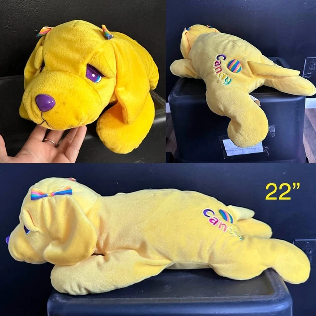 VINTAGE 90'S RETRO Lisa Frank Candy Girl Yellow Dog 22 Inch Plush $150. ...