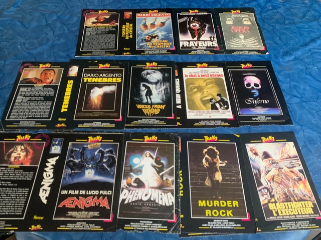 LOT DE 11 Jaquettes VHS Télé K7 Films Italiens Dario Argento Lucio ...