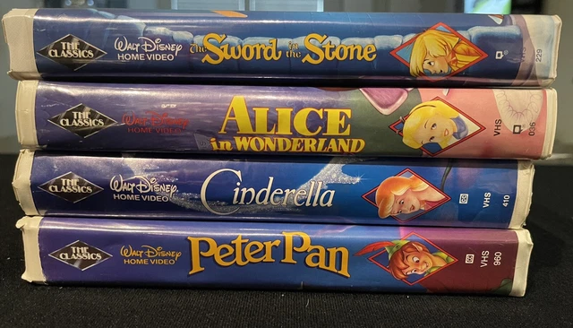 DISNEY DIAMOND VHS lot; Cinderella, Alice In wonderland, Peter Pan ...
