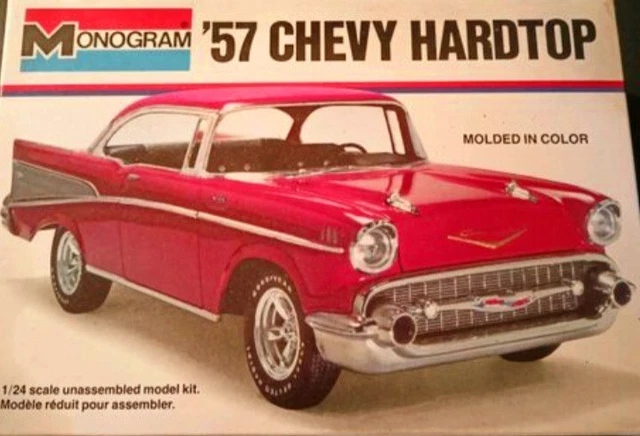 MONOGRAM 1957 2225 Chevy Hardtop Chevrolet 1:25 Modellbausatz EUR 18,90 ...