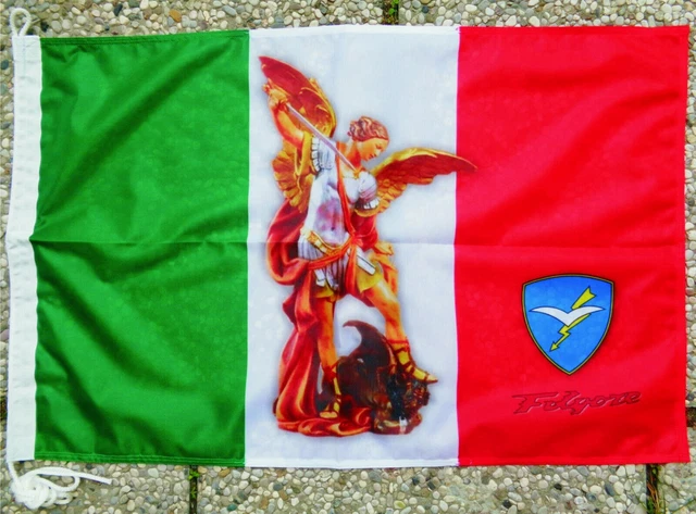 BANDIERA SANTO PATRONO PARACADUTISTI FOLGORE "SAN MICHELE ARCANGELO ...