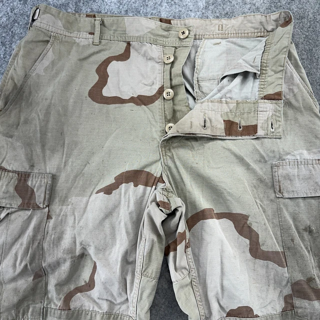 US ARMY PANTS Mens Large Regular Desert Storm Tri Color Camo Combat BDU ...