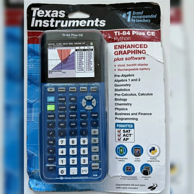 NEW TEXAS INSTRUMENTS Ti-84 Plus CE Python Enhanced Graphing Calculator ...