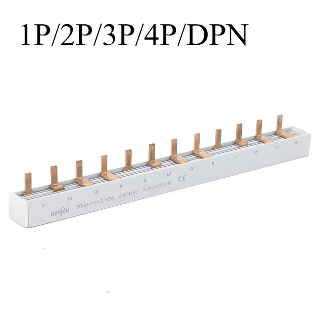1P/2P/3P/4P/DPN COPPER BUSBAR for Distribution Box Circuit Breaker PIN ...