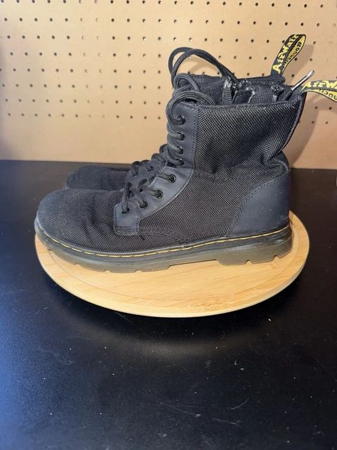 DR. MARTENS COMBS Y Black Lace Up/Zip Ankle Boots Men’s 5 Women’s Size ...