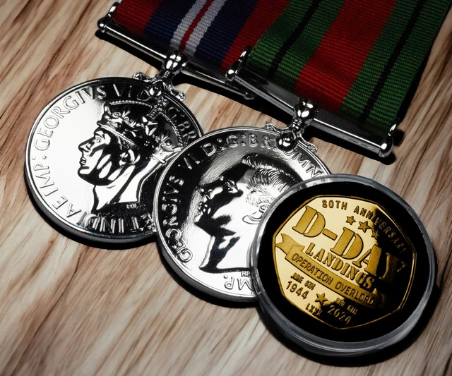 D-DAY LANDINGS 80TH Anniversary Commemorative Coin & WW2 Defence/War ...