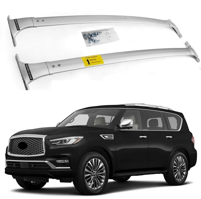 2P FOR INFINITI QX56 QX80 2011-2024 Roof Rack Rail Cross bar luggage ...