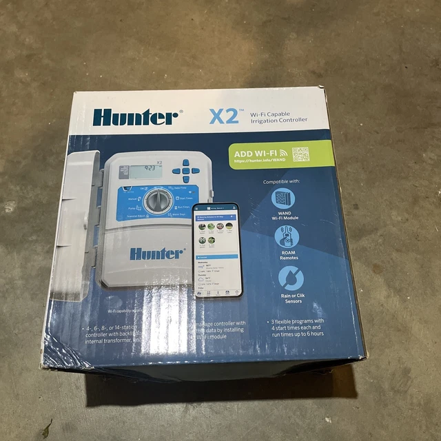 HUNTER X-CORE X2-400 4-Zone Station Outdoor Sprinkler Controller Timer ...