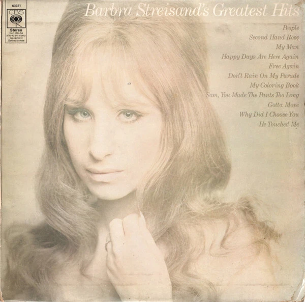 BARBRA STREISAND - Barbra Streisand's Greatest Hits - Used Vinyl Recor ...