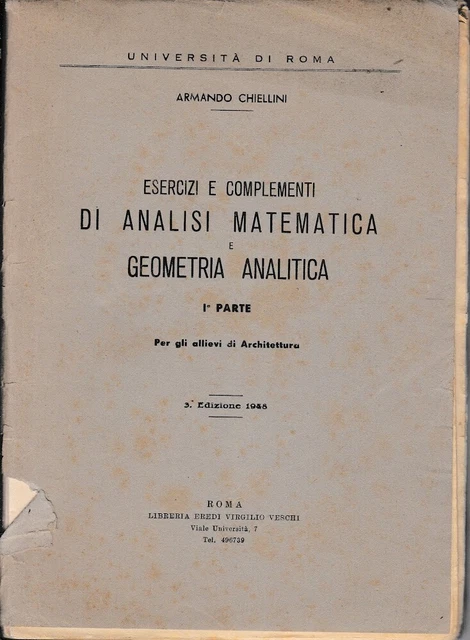 ESERCIZI E COMPLEMENTI di analisi matematica e geometria analitica, 1 ...