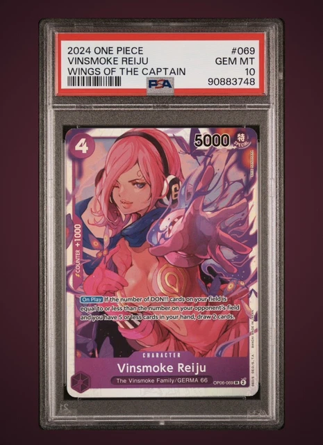 ONE PIECE TCG Wings of the Captain Vinsmoke Reiju OP06-069 SR Inglese PSA 10 Gemma EUR 49,58 ...