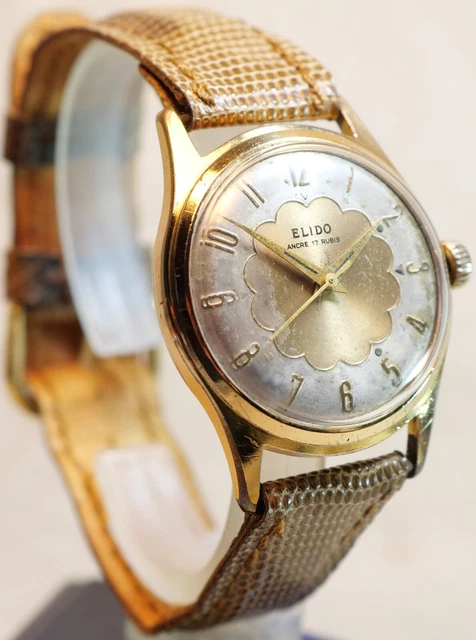 MONTRE BRACELET HOMME mécanique ELIDO Corole parachute (révisée ...