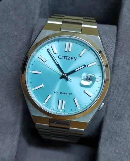 CITIZEN TSUYOSA STAINLESS Steel 40mm Ice Blue Dial Automatic Men's ...