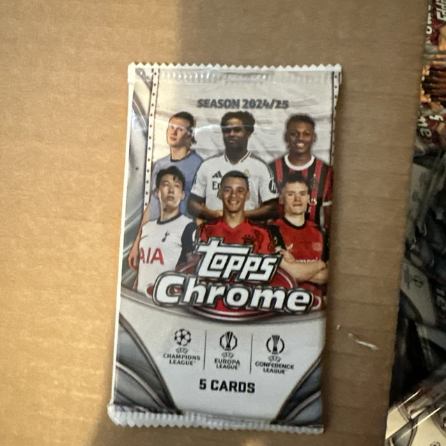 TOPPS CHROME UCC 2025 - Football Pack from Logofractor box - 5 Base ...