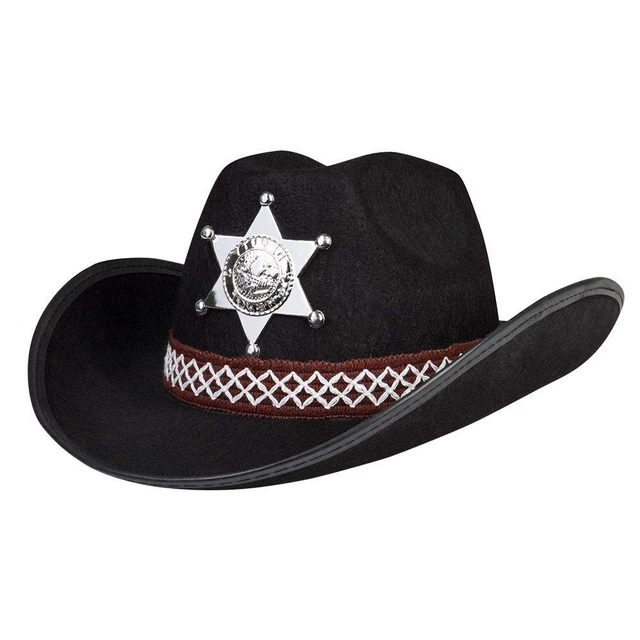 BOLAND 04106 – Children's Hat Sheriff Junior Black, Silver Star, Hat ...