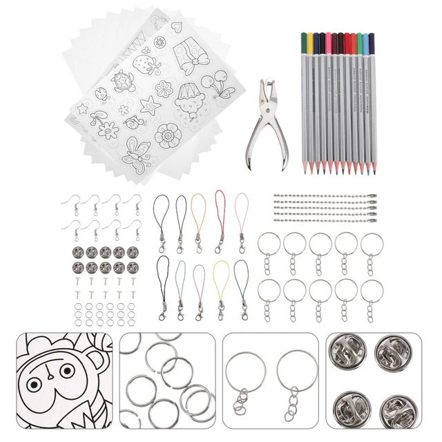1 SET HEAT Shrink Plastic Sheets Kit Shrinky Art Films Clear Shrink ...