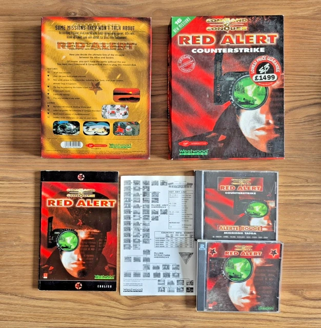 COMMAND AND CONQUER Red Alert Plus Counterstrike (Big Box Version) £16. ...